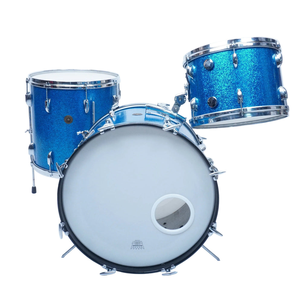 GRETSCH ROUND BADGE 3-PIECE SHELL PACK IN BLUE SPARKLE (HIRE ONLY ...