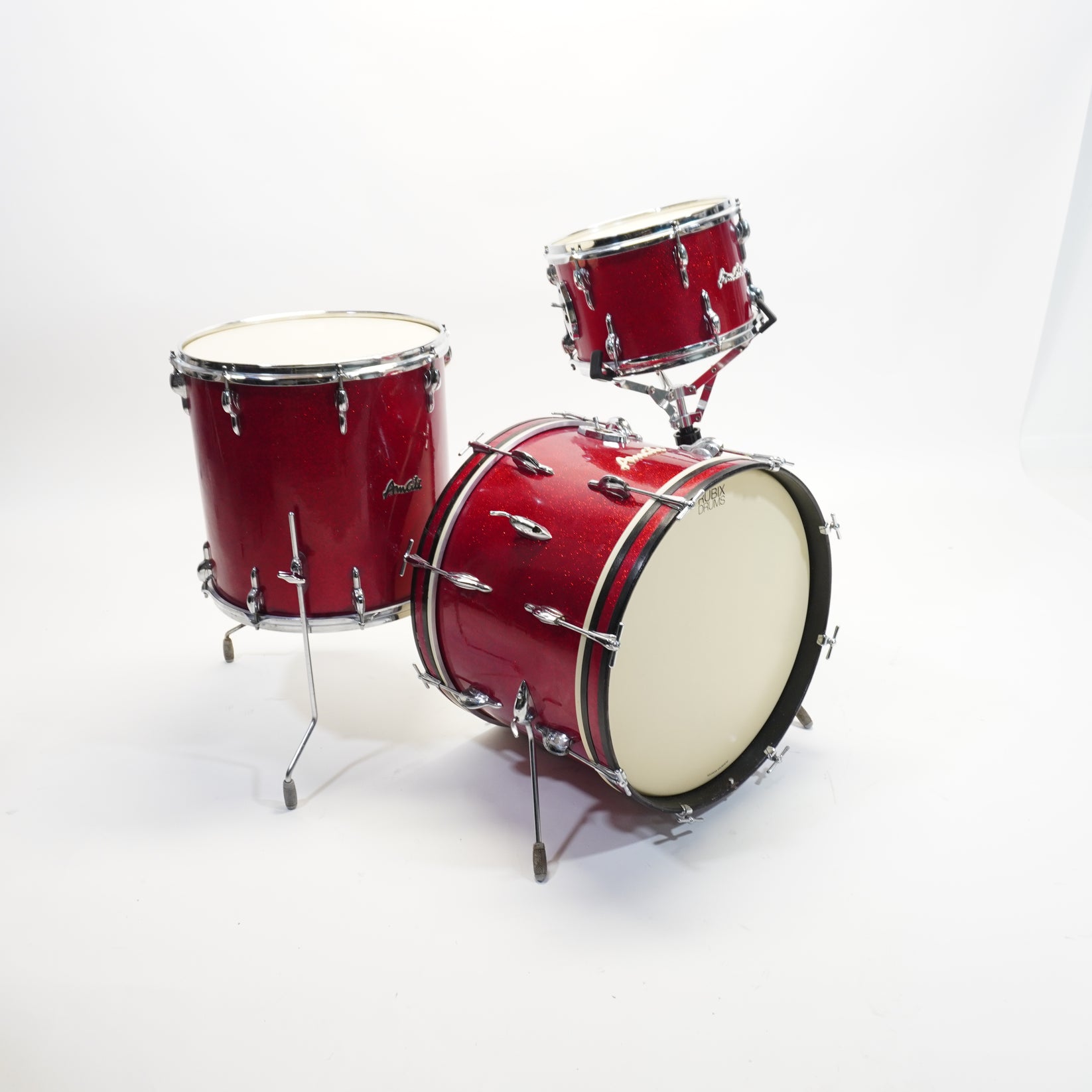 Amati 3-Piece Drum Set in Red Sparkle – Rubix Drums