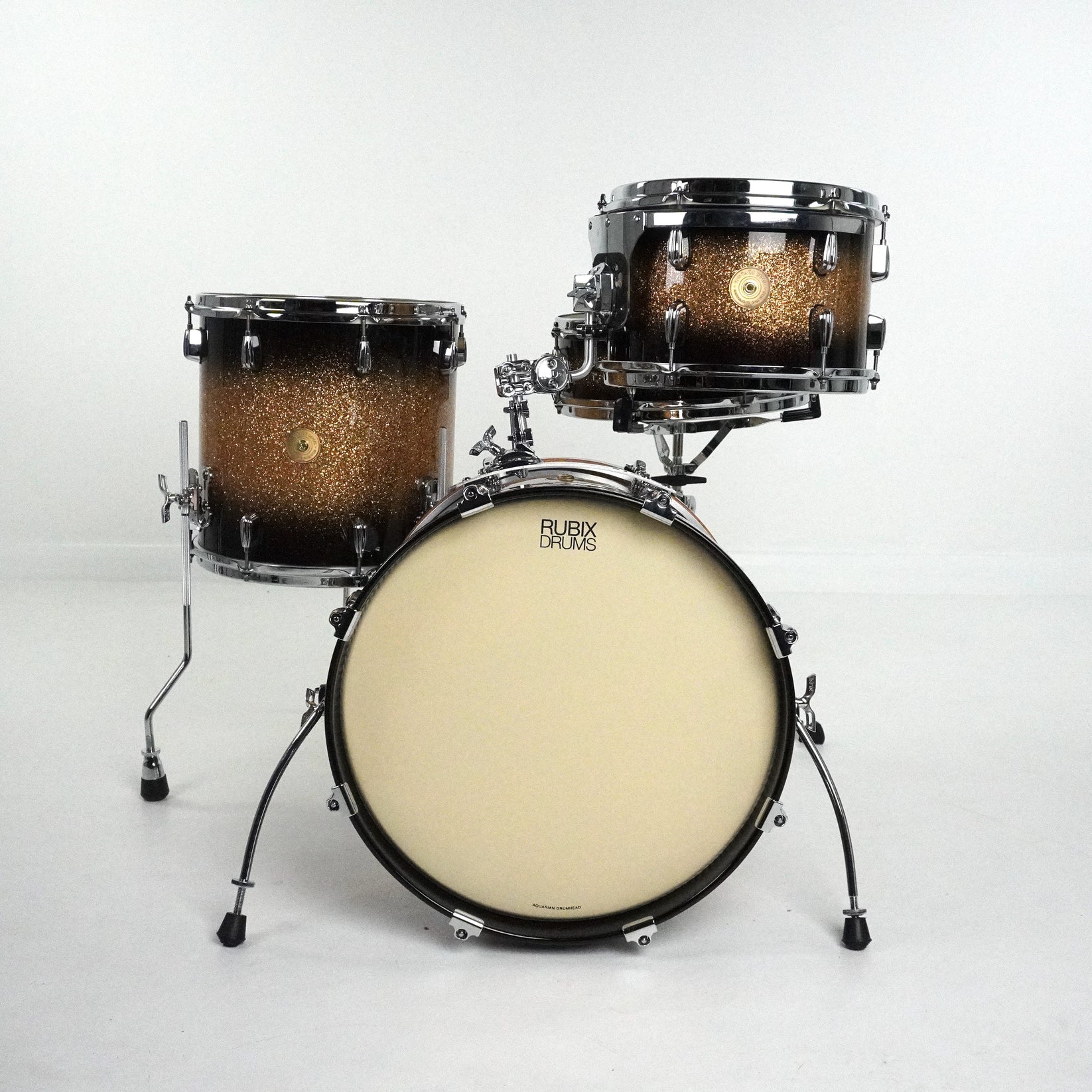Vintage Soul 4-Piece Drum Kit in Tobacco Sunburst Sparkle – Rubix Drums
