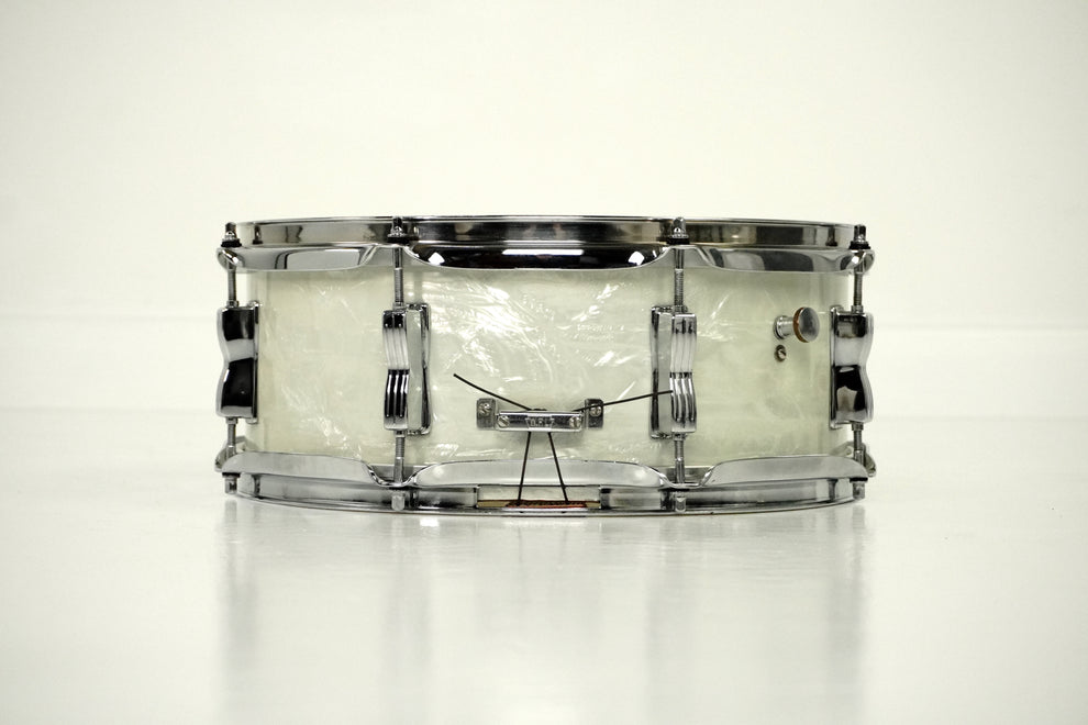 Ludwig 14” 5.5” Buddy Rich Super Classic Snare Drum in White Marine Pe ...