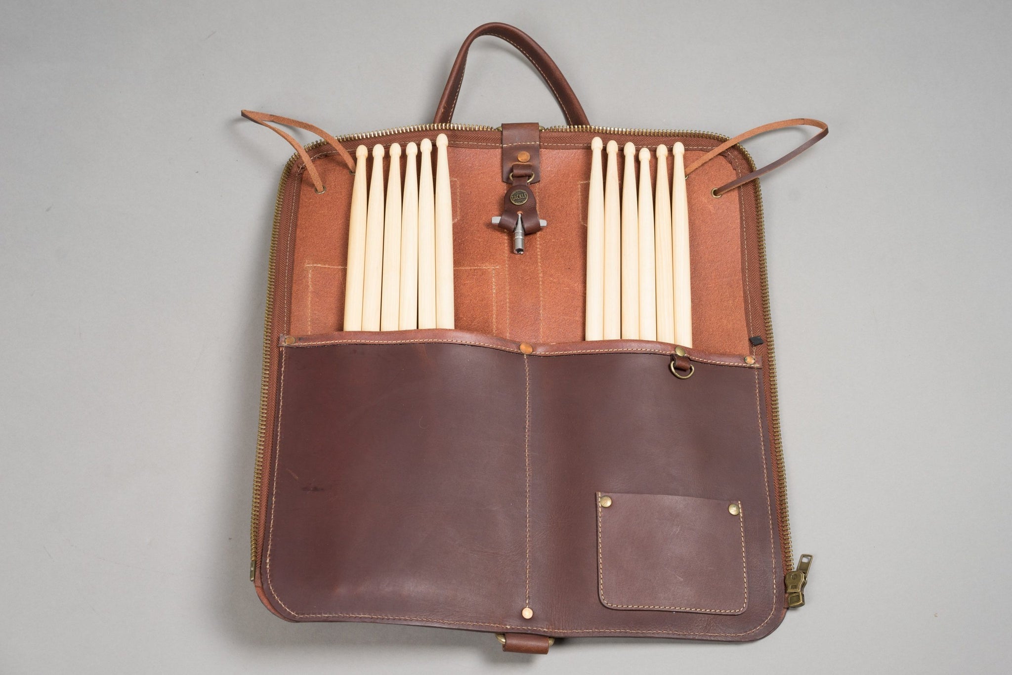 Tackle Leather Stick Case With Patented Stick Stand - LSB – Rubix Drums