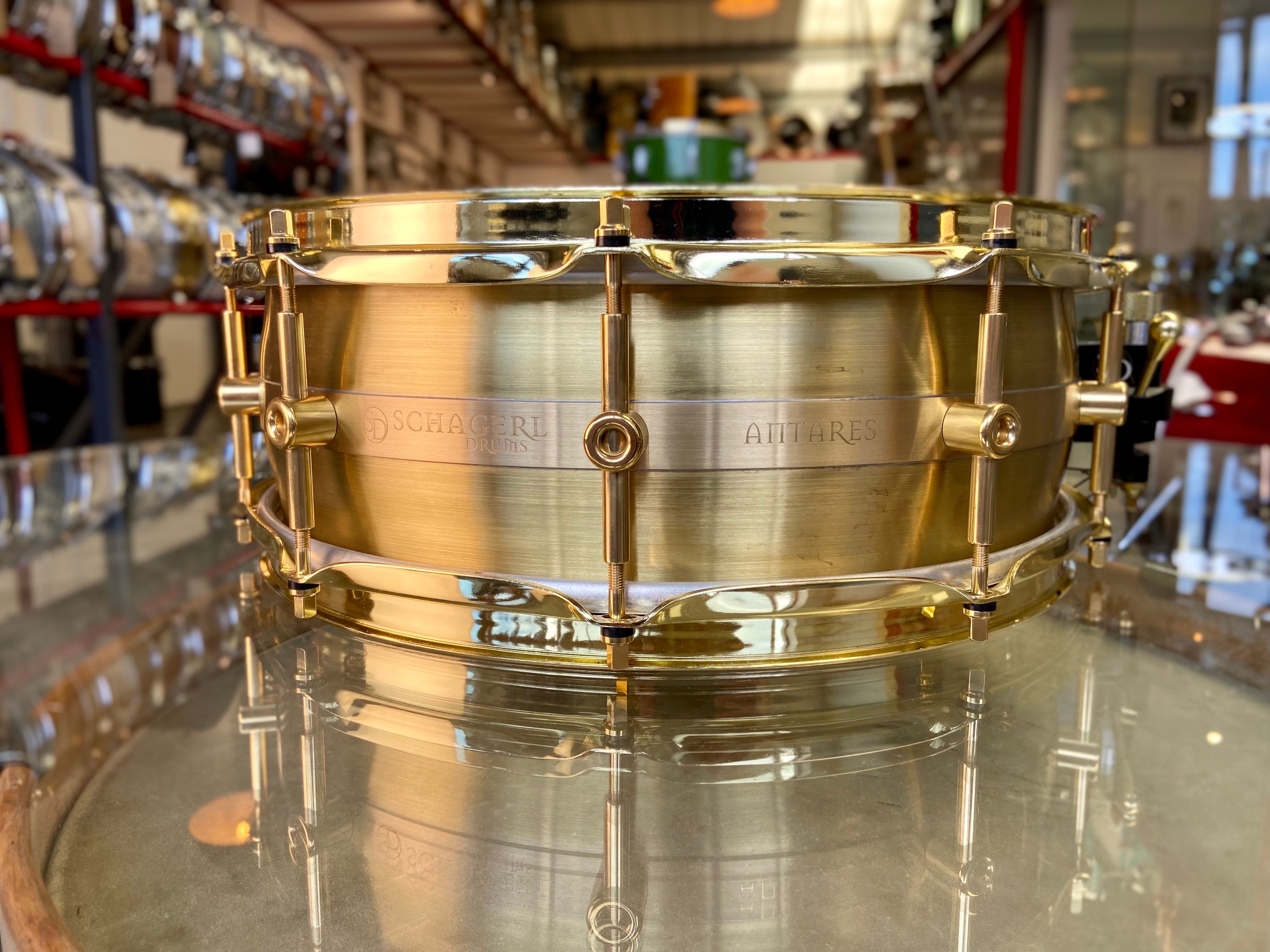 Schagerl Antares 14" x 5" Raw Brass Snare Drum – Rubix Drums